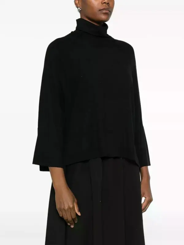 PSOPHIA Roll-neck Panelled Sweater