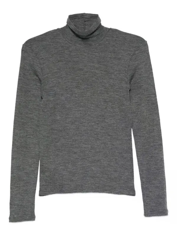 FORTE_FORTE Mélange Turtleneck T-shirt - Grey