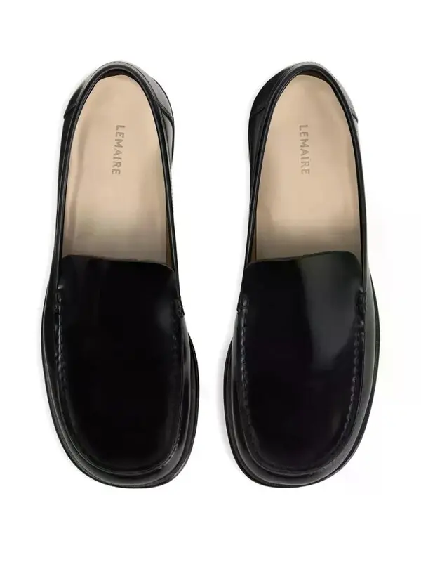 LEMAIRE Square-toe Loafers - Black