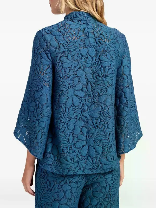 La DoubleJ Floral-pattern Lace Blouse