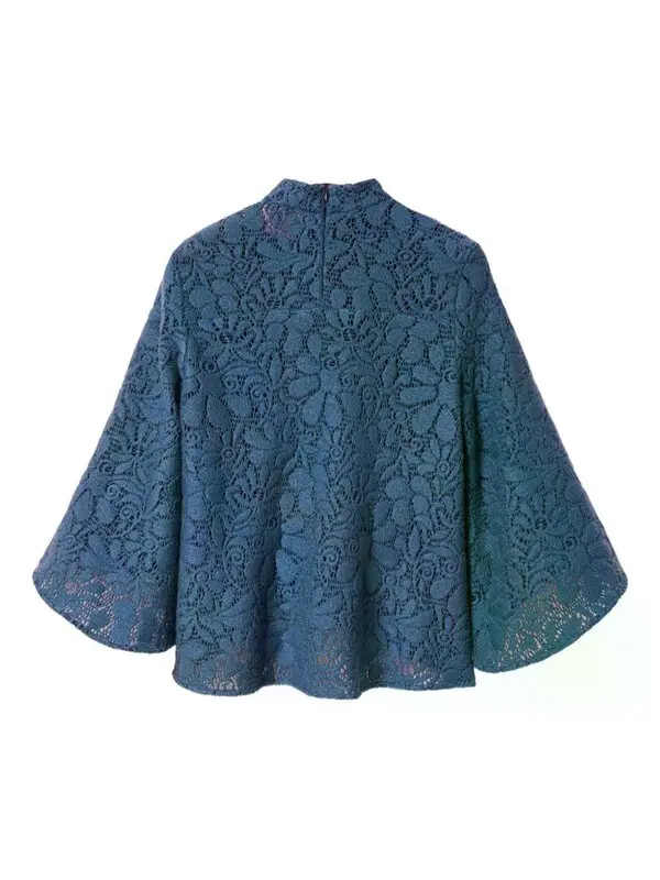 La DoubleJ Floral-pattern Lace Blouse