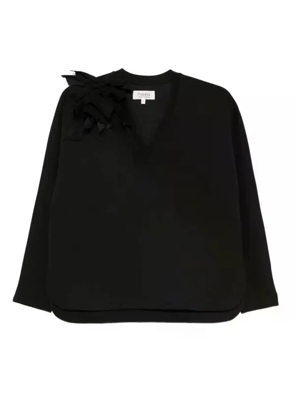PSOPHIA Bow-appliqué Blouse