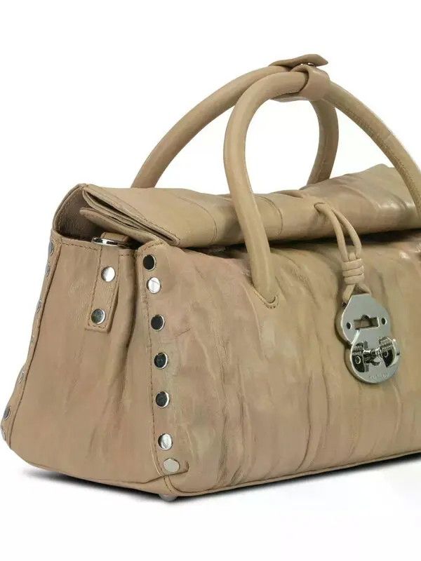 ZANELLATO Dotta Studded Tote Bag - Brown