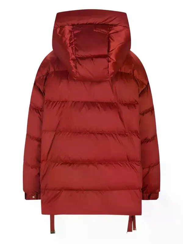 Max Mara Felice Hooded Puffer Coat - Red