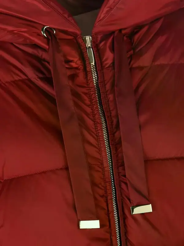 Max Mara Felice Hooded Puffer Coat - Red