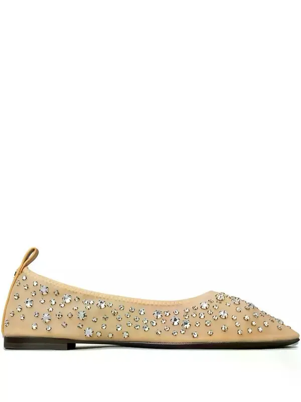 Tory Burch Rhinestone-embellished Ballerina Flats