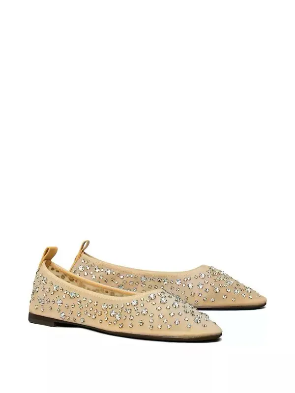 Tory Burch Rhinestone-embellished Ballerina Flats