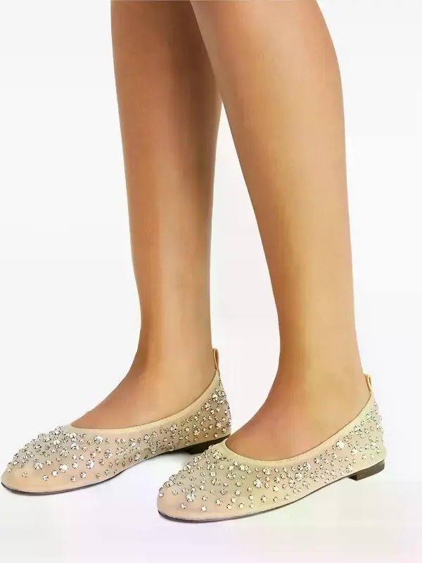 Tory Burch Rhinestone-embellished Ballerina Flats