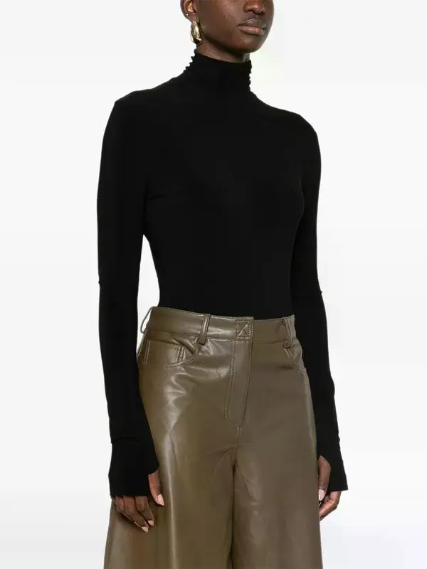 Norma Kamali Roll-neck Long-sleeve Bodysuit