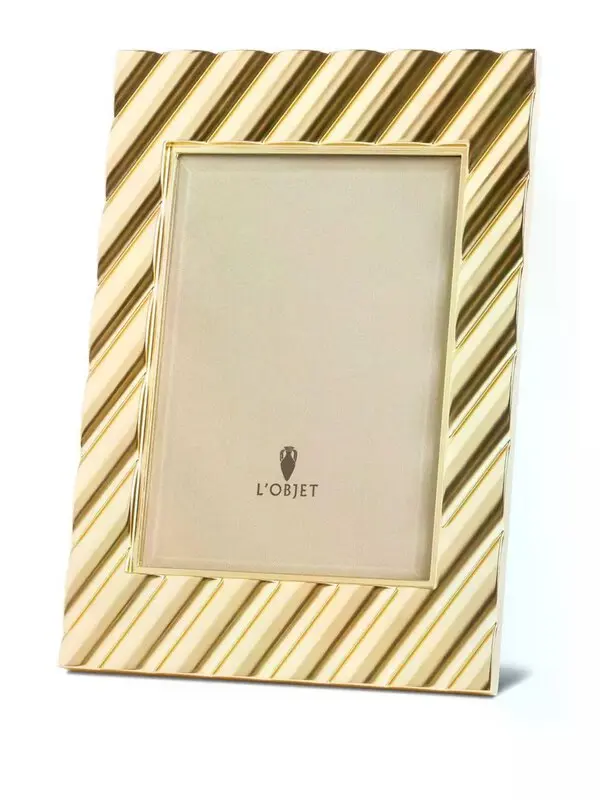 L'Objet Maxime Ridged Photo Frame - Gold