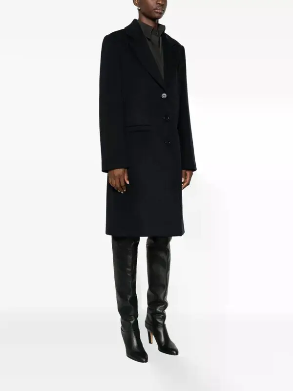 Liu Jo Single-breasted Wool-blend Coat - Blue