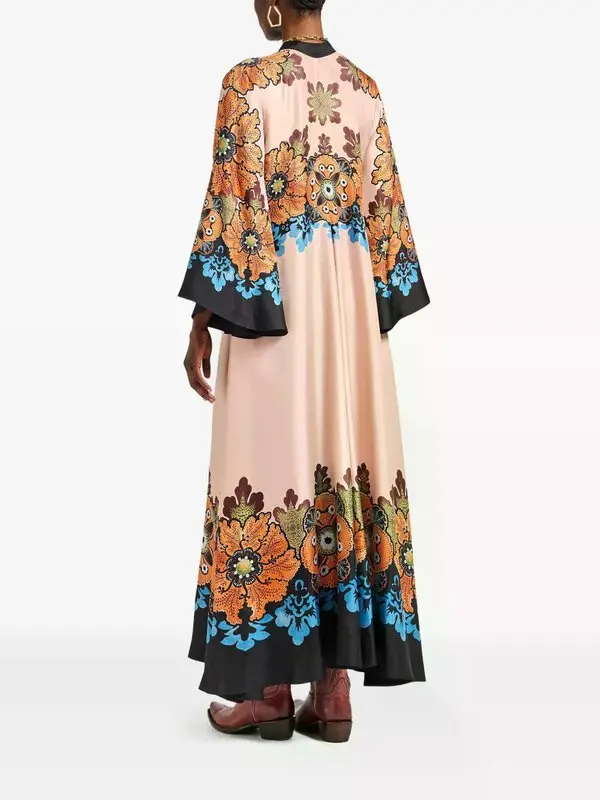 La DoubleJ Magnifico Floral-print Maxi Dress - Neutrals