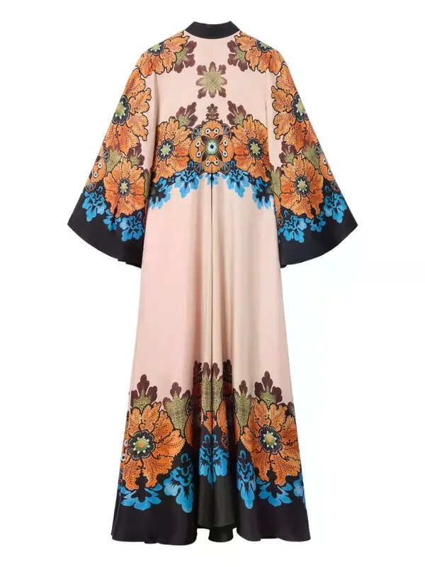 La DoubleJ Magnifico Floral-print Maxi Dress - Neutrals