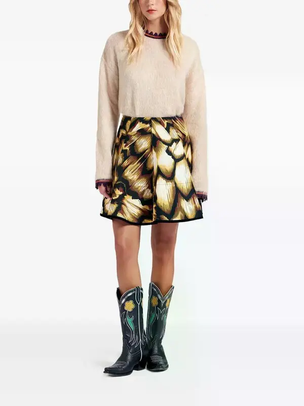 La DoubleJ All-over Print Mini Skirt
