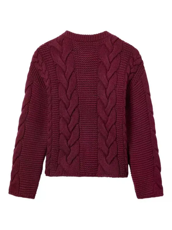 La DoubleJ Cable-knit Cardigan With Embellished Buttons - Red