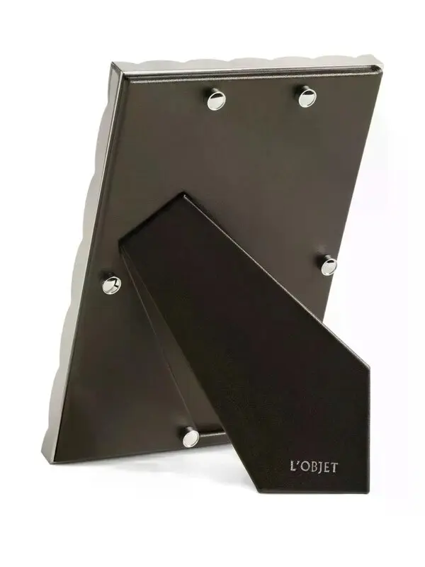 L'Objet Maxime Striped Photo Frame - Silver