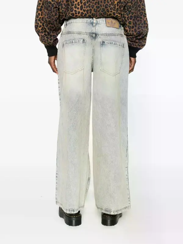 Adidas Distressed Wide-leg Jeans
