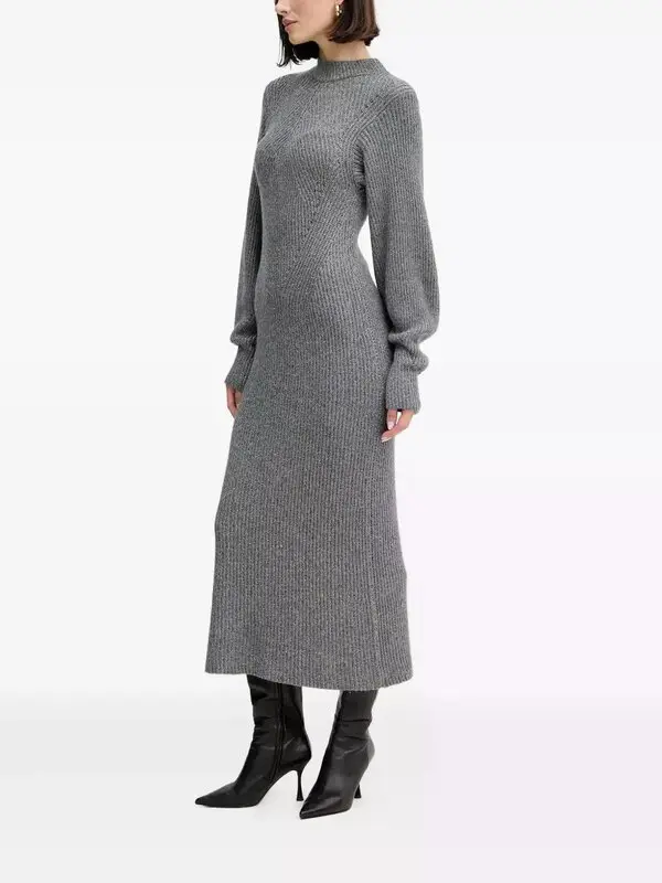 TWINSET Ribbed-knit Dress - Grey