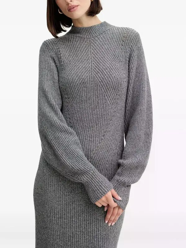 TWINSET Ribbed-knit Dress - Grey