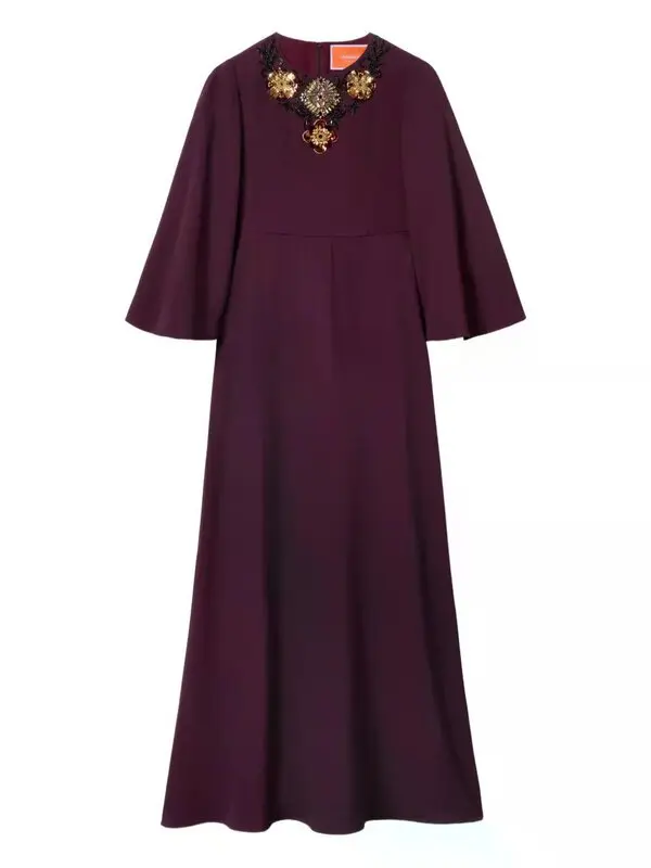 La DoubleJ Sorella Bell-sleeve Maxi Dress - Red
