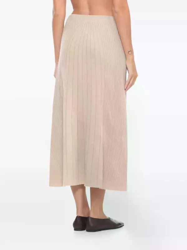 D.exterior Ribbed Midi Skirt