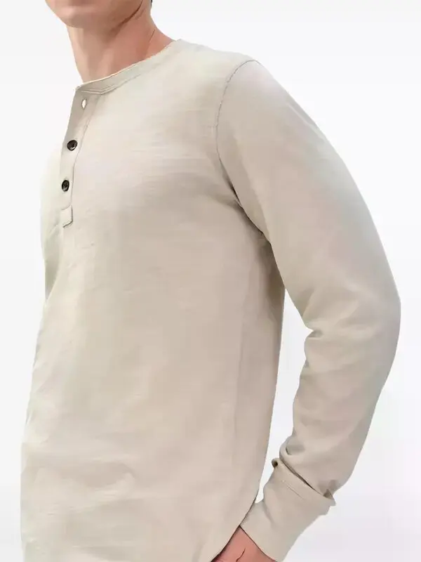 Rag & Bone Henley-neck Long-sleeve T-shirt - Neutrals
