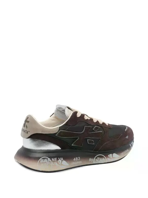 Premiata Laury Logo-appliqué Sneakers - Brown