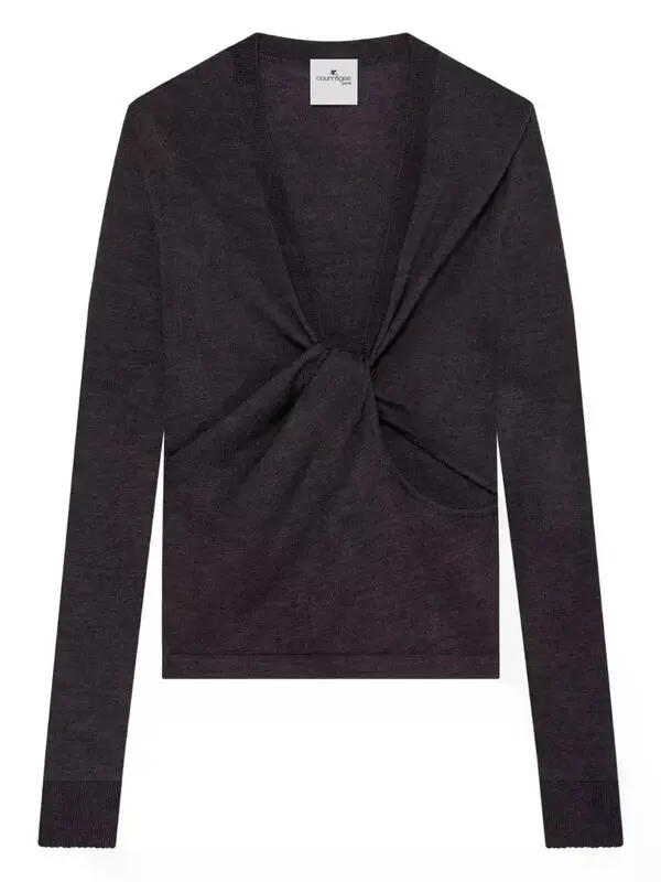 COURREGES Twist-front Wool Top
