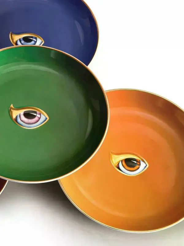 L'Objet Lito Eye-motif Plate - Orange