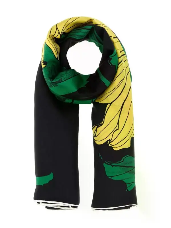 Alexander McQueen Sunflower Scarf - Black