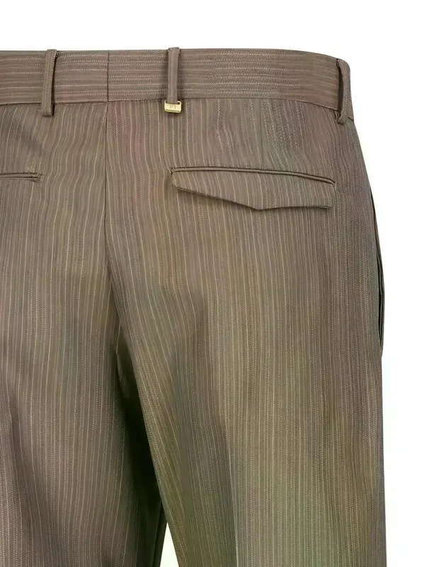 PT TORINO Pinstripe Trousers - Brown