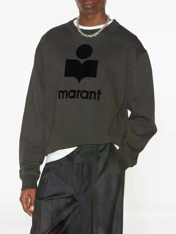 MARANT Mikoy Logo Crew-neck Sweatshirt - Black