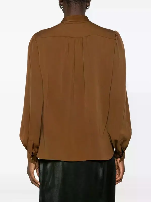 Max Mara Bow-detailing Buttoned Blouse - Brown
