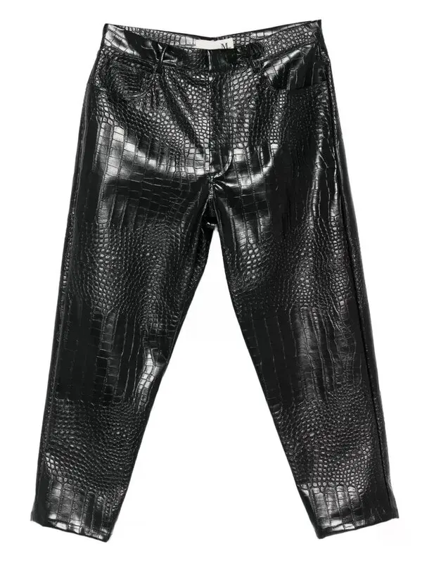 THE M Crocodile-effect Trousers