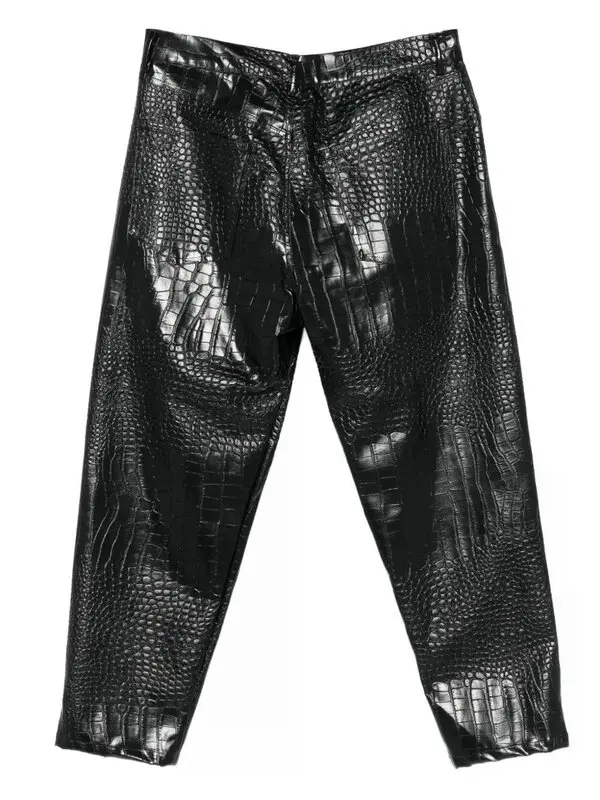 THE M Crocodile-effect Trousers