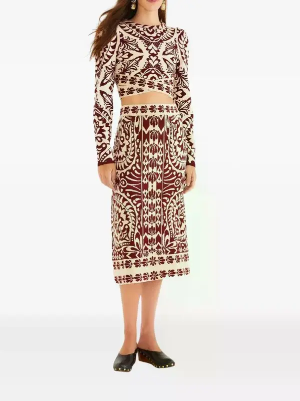 Farm Rio Patterned Skirt
