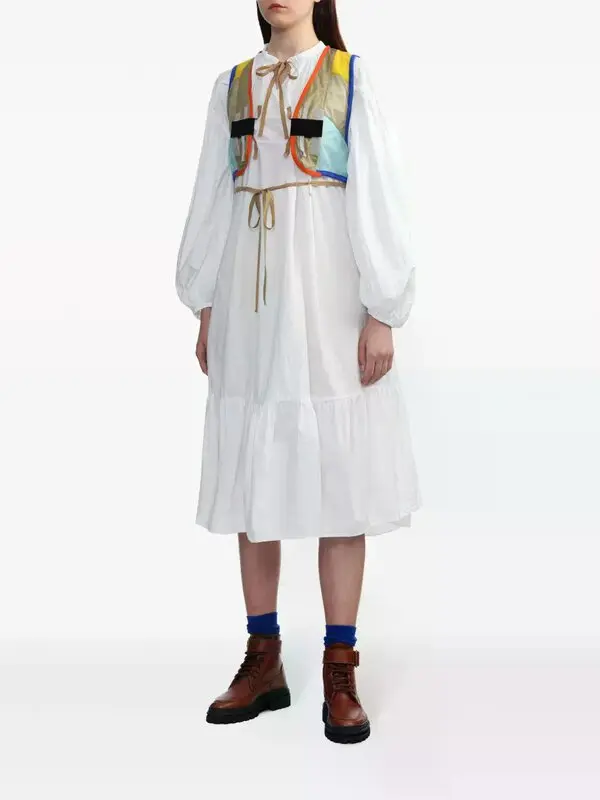 Kolor Layered Cotton Midi Dress