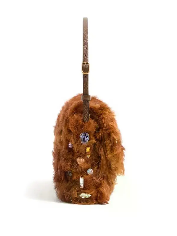 Valentino Garavani Small Devain Soft Shoulder Bag - Brown
