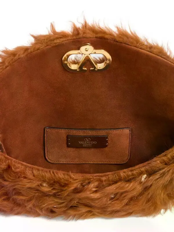 Valentino Garavani Small Devain Soft Shoulder Bag - Brown