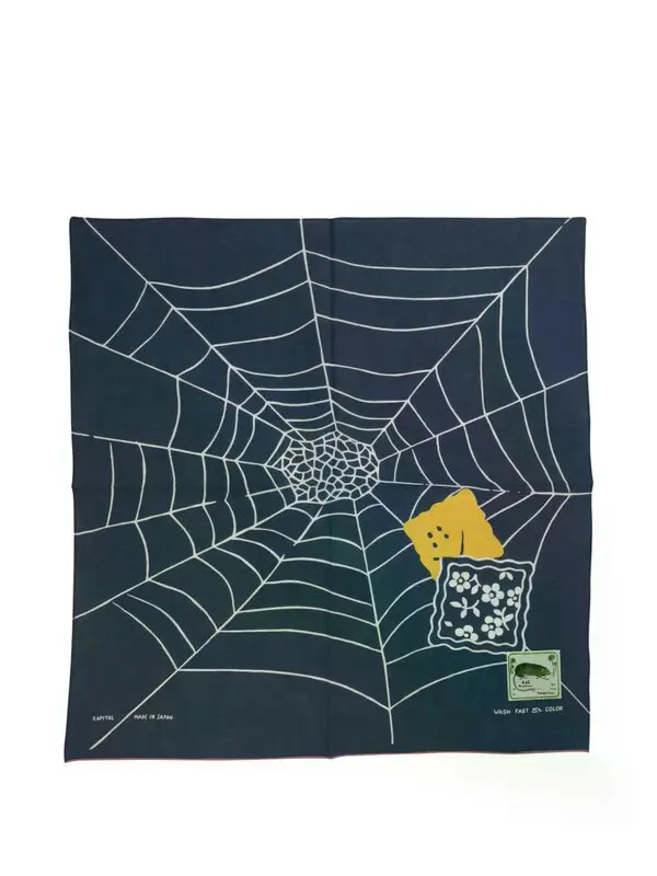 Kapital Spiderweb Graphic-print Bandana - Blue