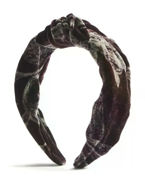 La DoubleJ Knot-detail Headband - Red