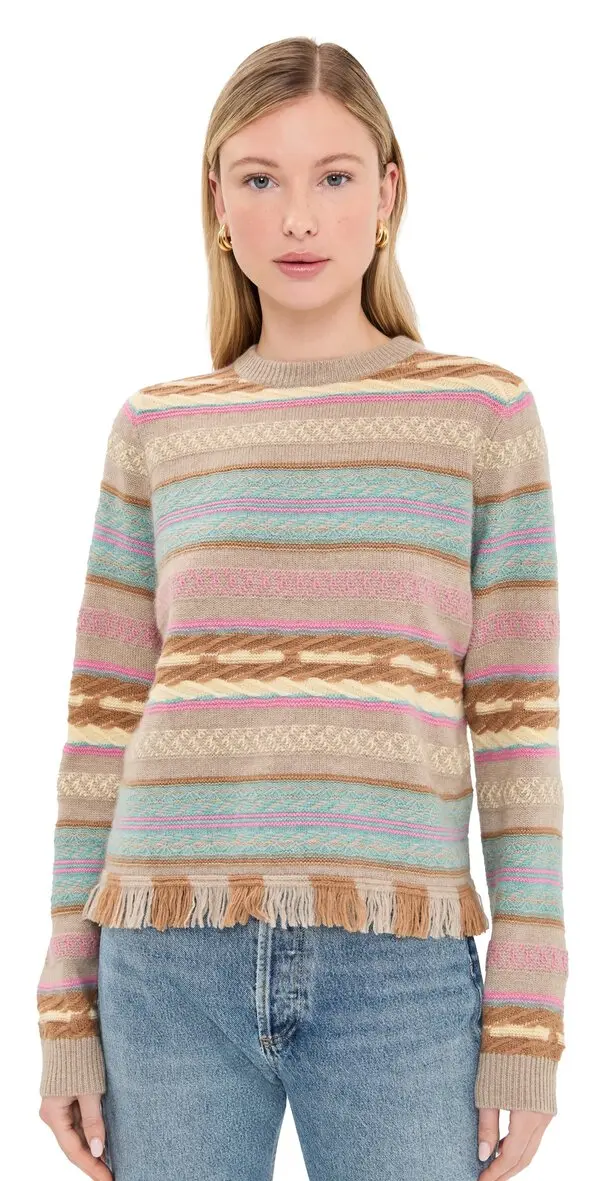 Guest In Residence Striped Wool-cashmere Pullover