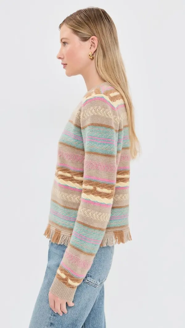 Guest In Residence Striped Wool-cashmere Pullover