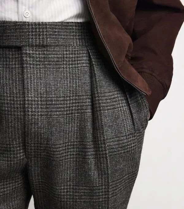 Ralph Lauren Purple Label Wool Check Trousers