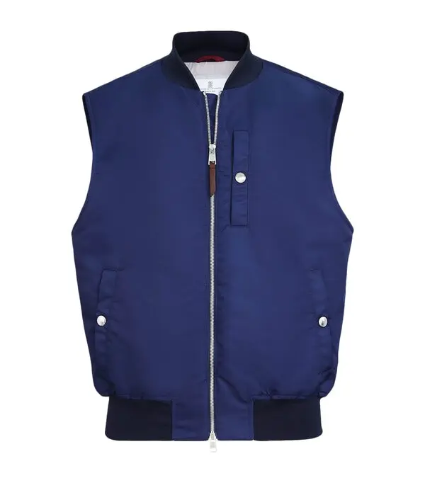 Brunello Cucinelli Water-resistant Satin Techno Gilet