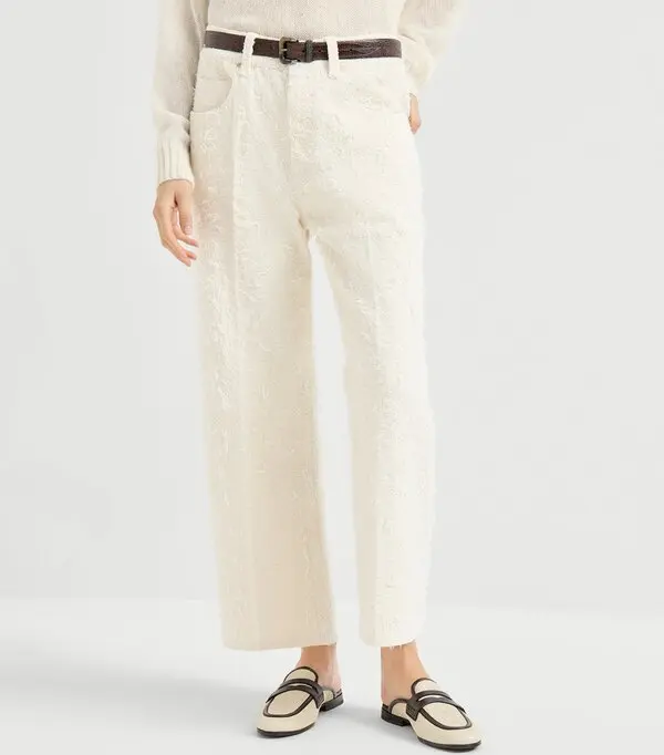 Brunello Cucinelli Textured Straight-fit Jeans
