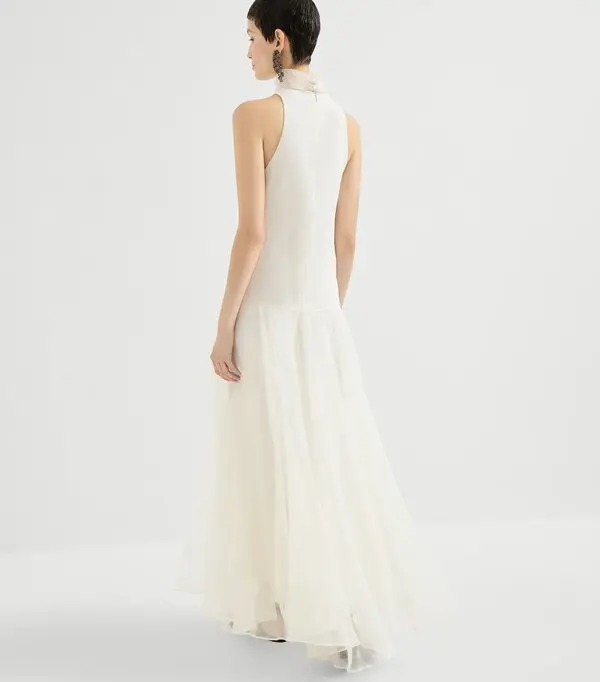 Brunello Cucinelli Silk Maxi Dress - Yellow