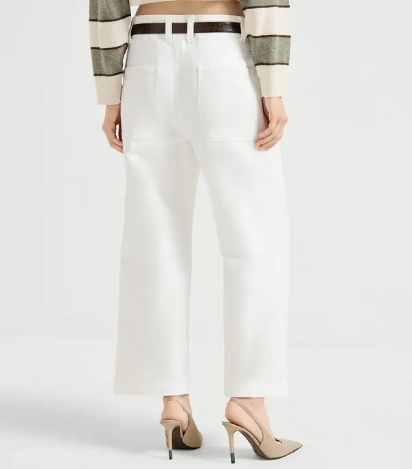 Brunello Cucinelli Cotton-linen Gabardine Chinos - Beige