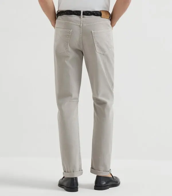 Brunello Cucinelli Garment-dyed Straight Leg Jeans - Brown