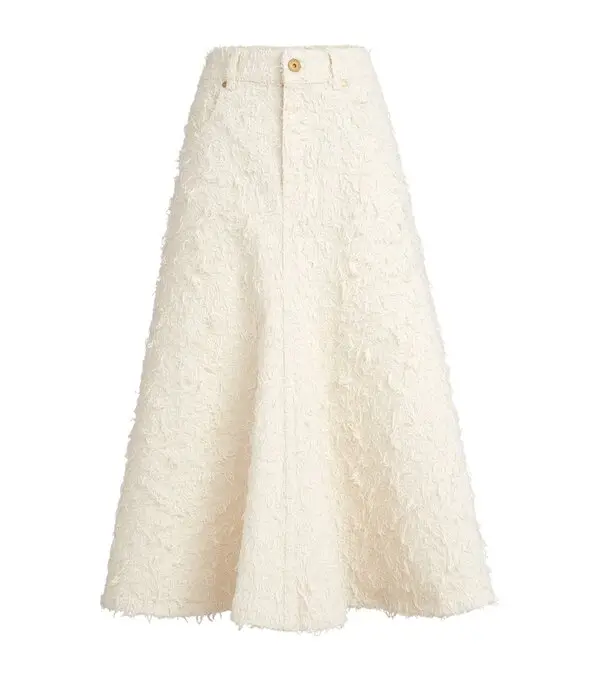 Brunello Cucinelli Denim Midi Skirt